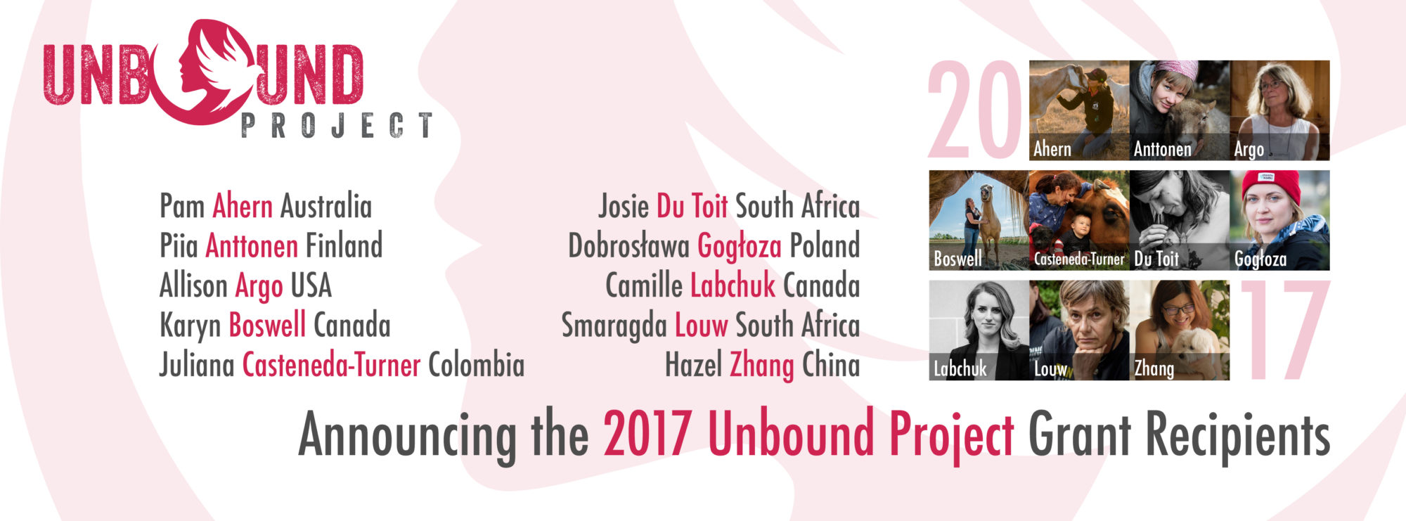 The 2017 Unbound Project Grant Recipients - Unbound Project